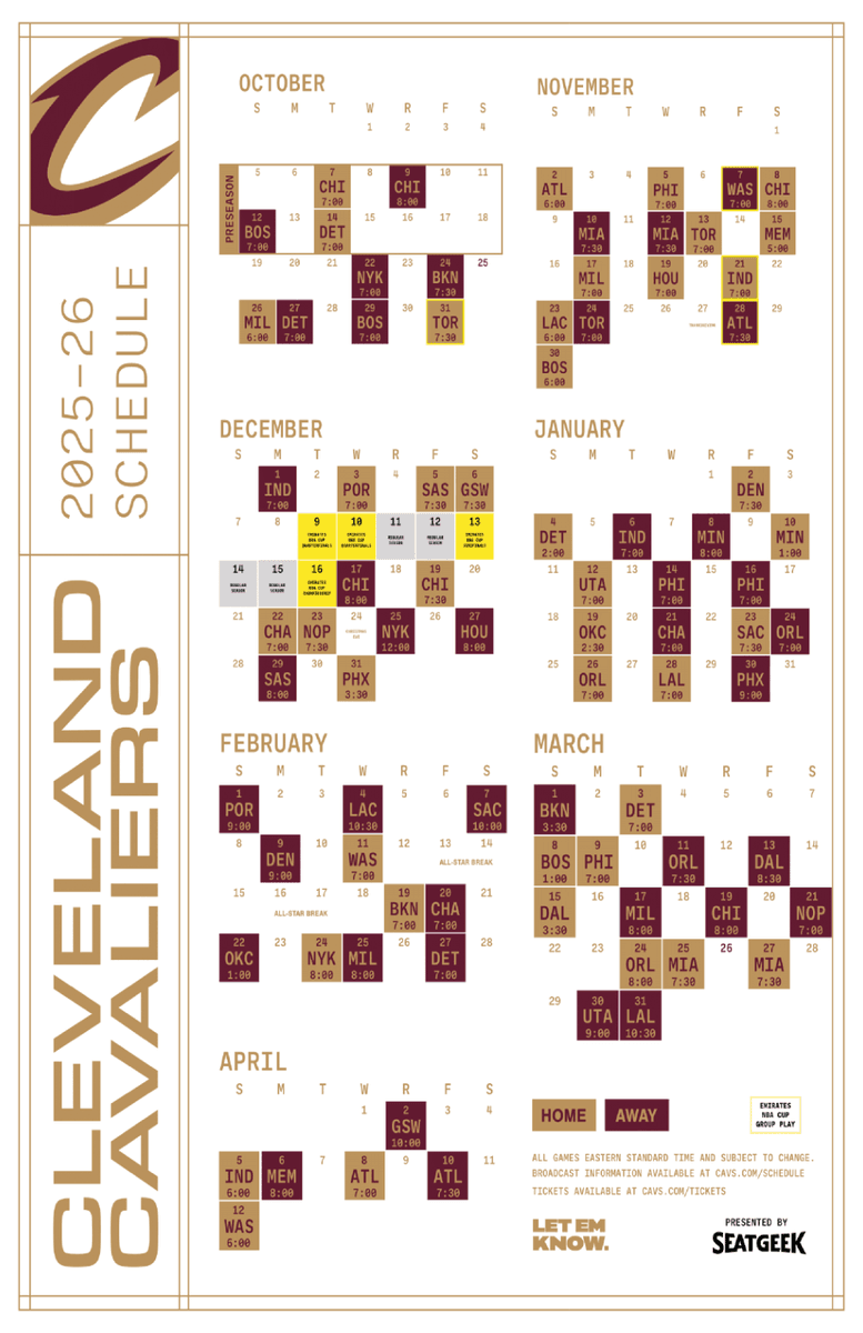 cavs schedule 2026