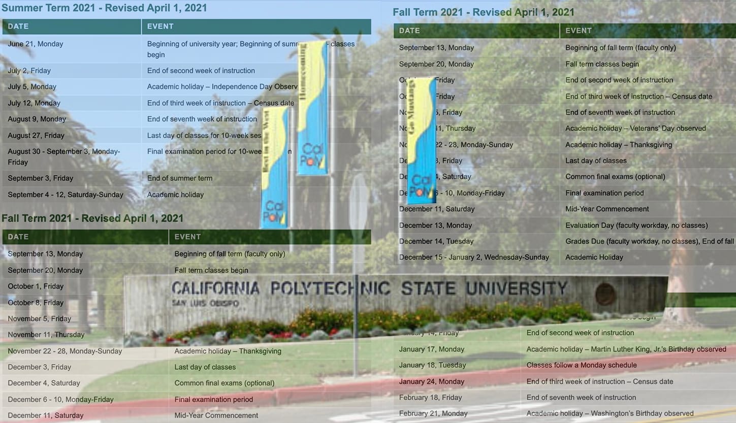 cal poly finals schedule winter 2026