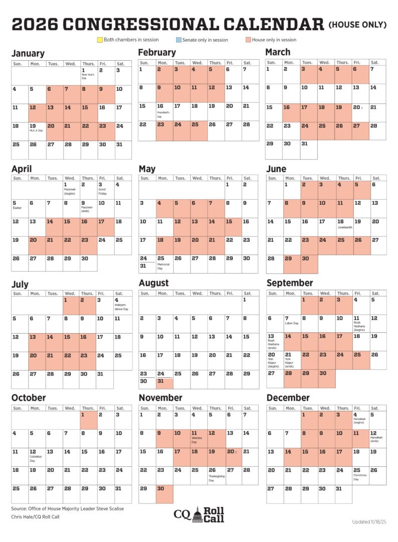 senate schedule 2026