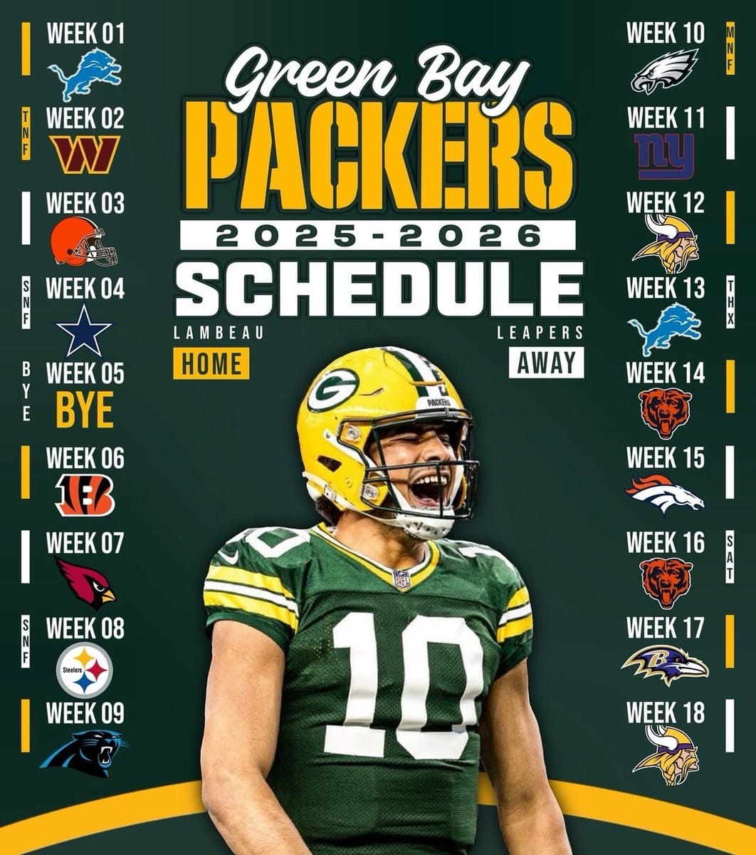 2026 2026 packers schedule
