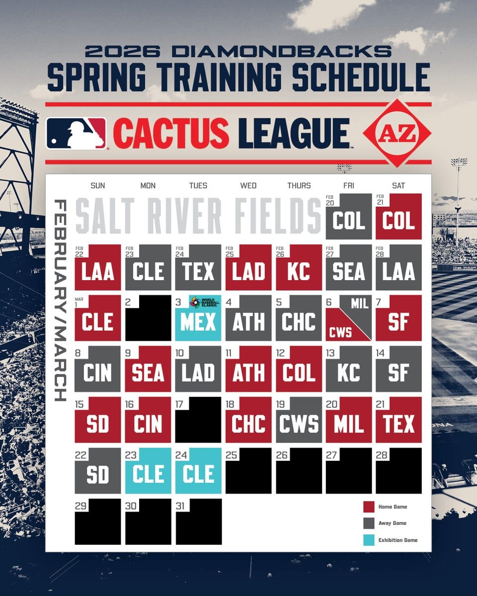 arizona spring training schedule 2026