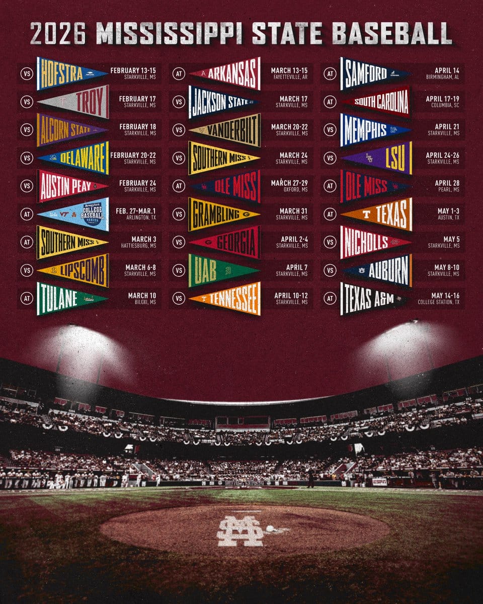 msstate baseball schedule 2026
