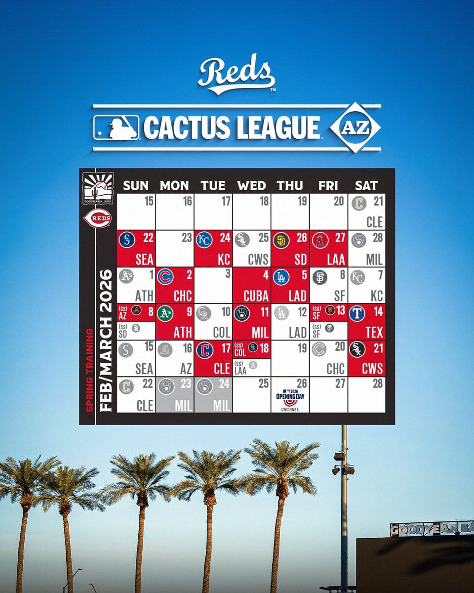 2026 cincinnati reds schedule