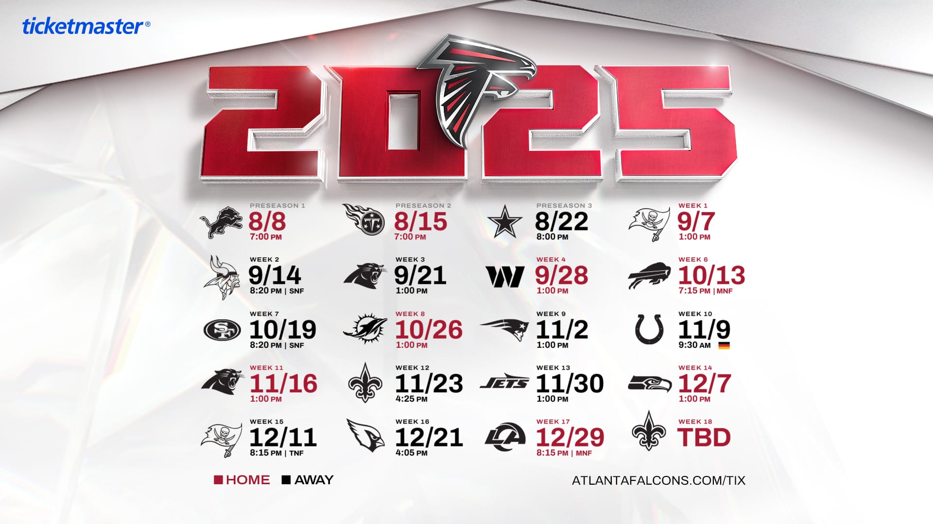 atlanta falcons schedule 2026
