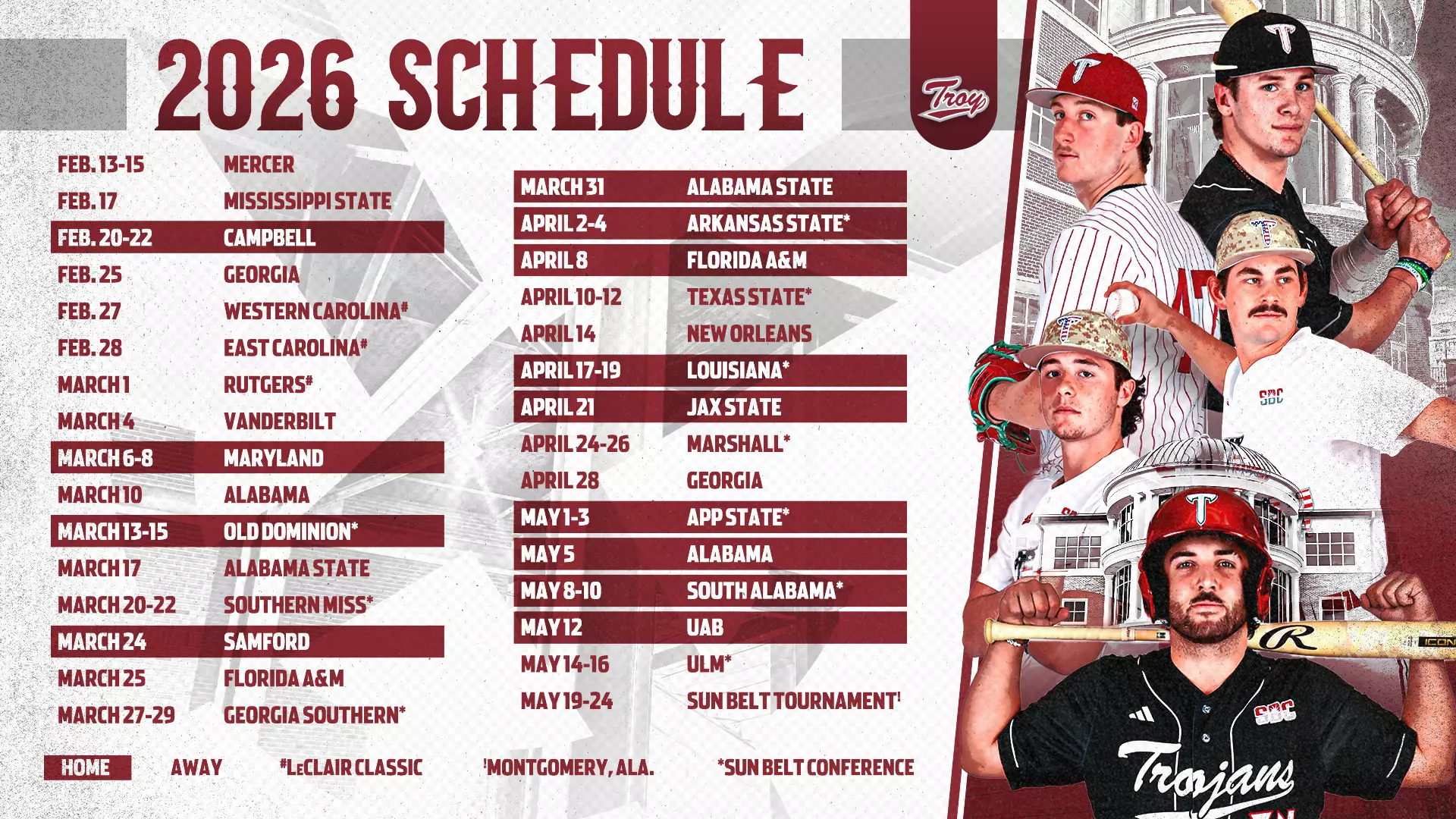 alabama baseball schedule 2026