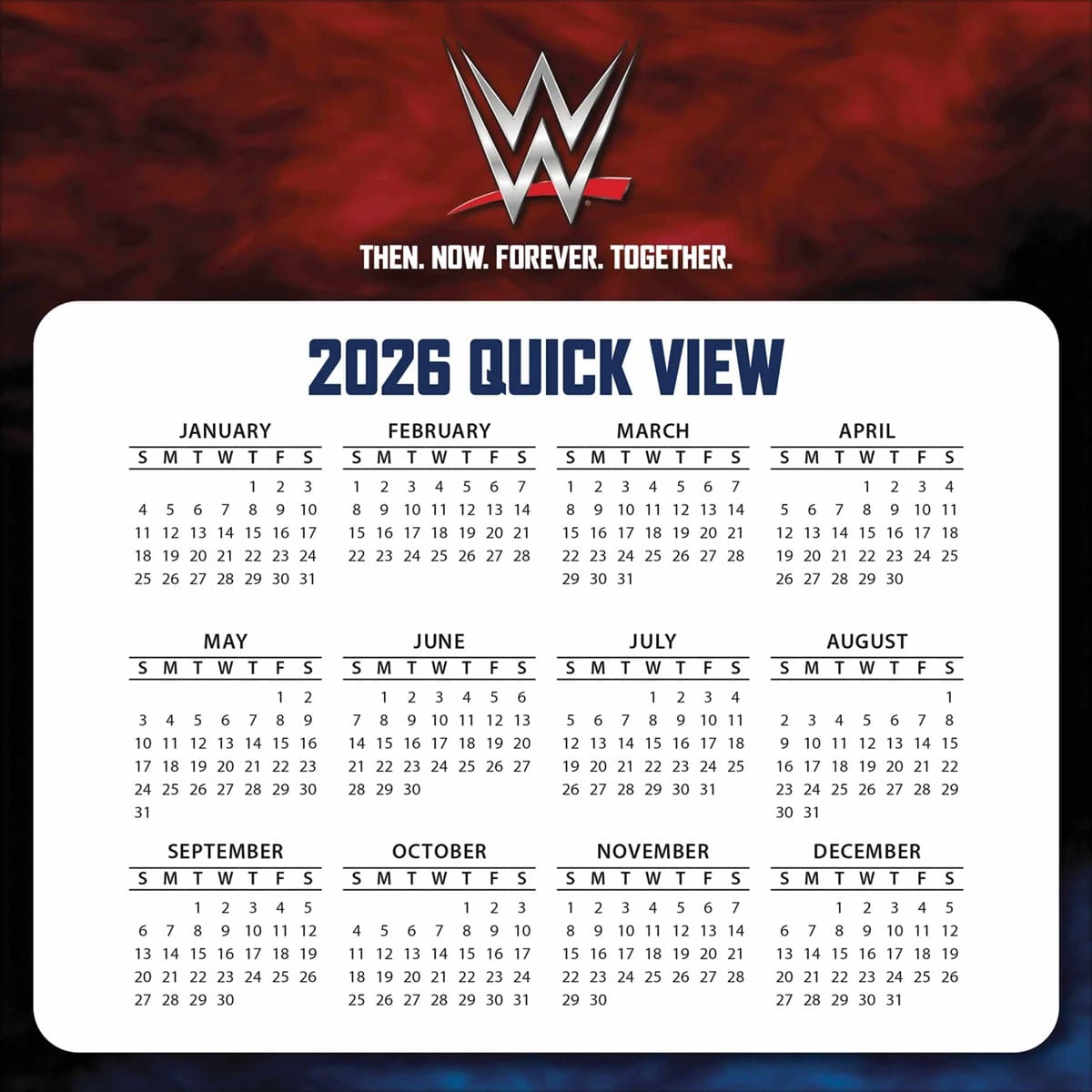wwe 2026 schedule