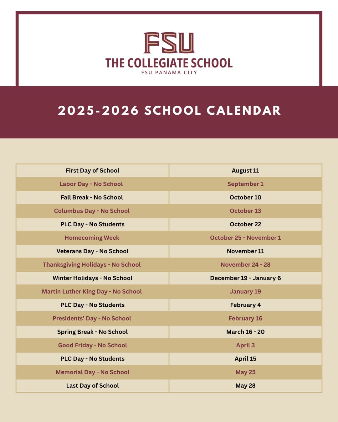fsu schedule 2026