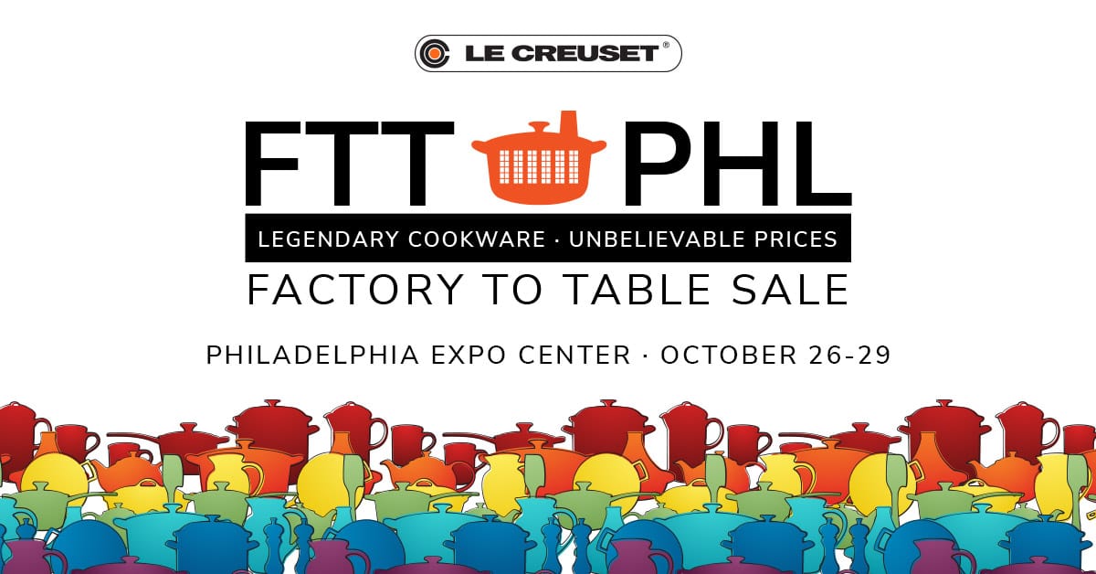 le creuset factory to table sale schedule 2026