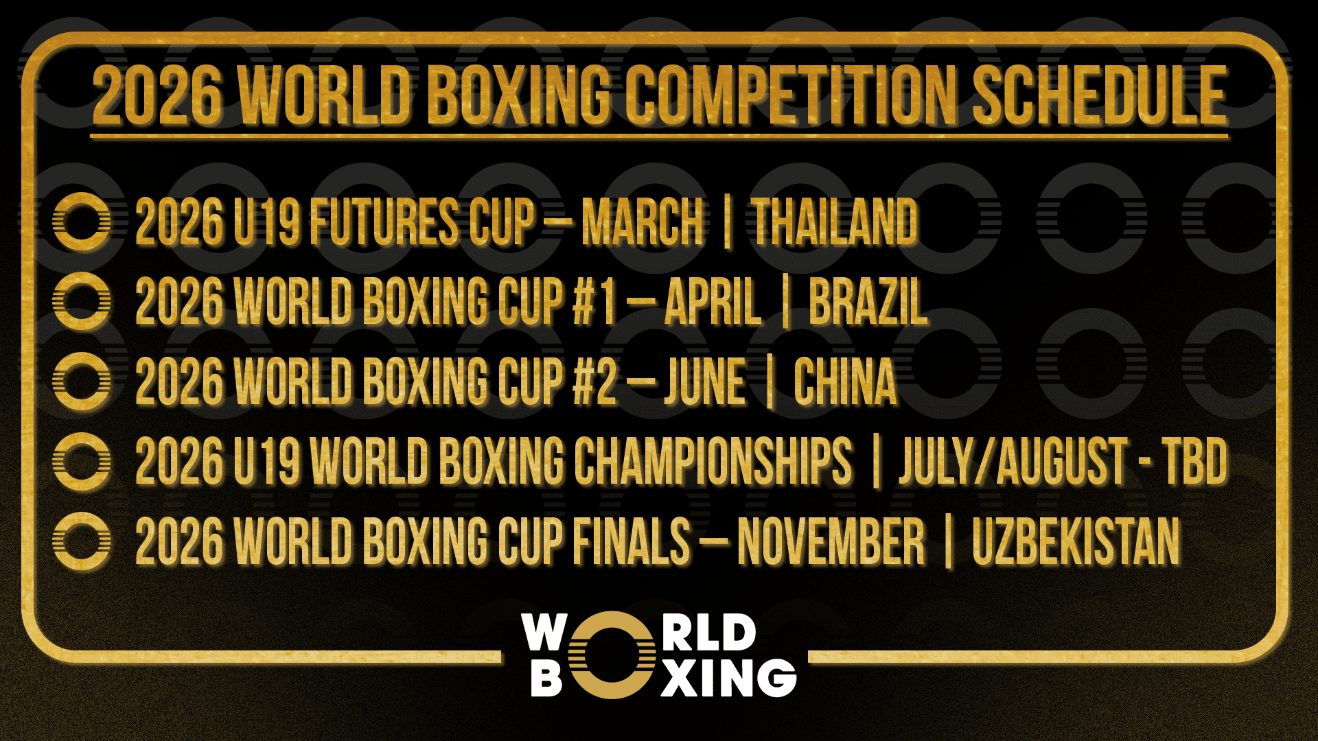 boxing schedule 2026