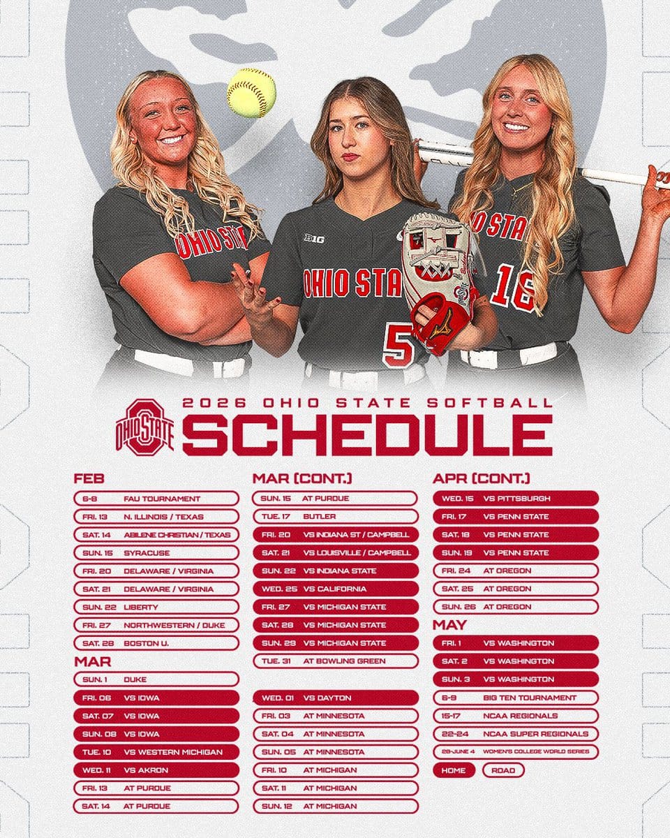ohio state softball schedule 2026