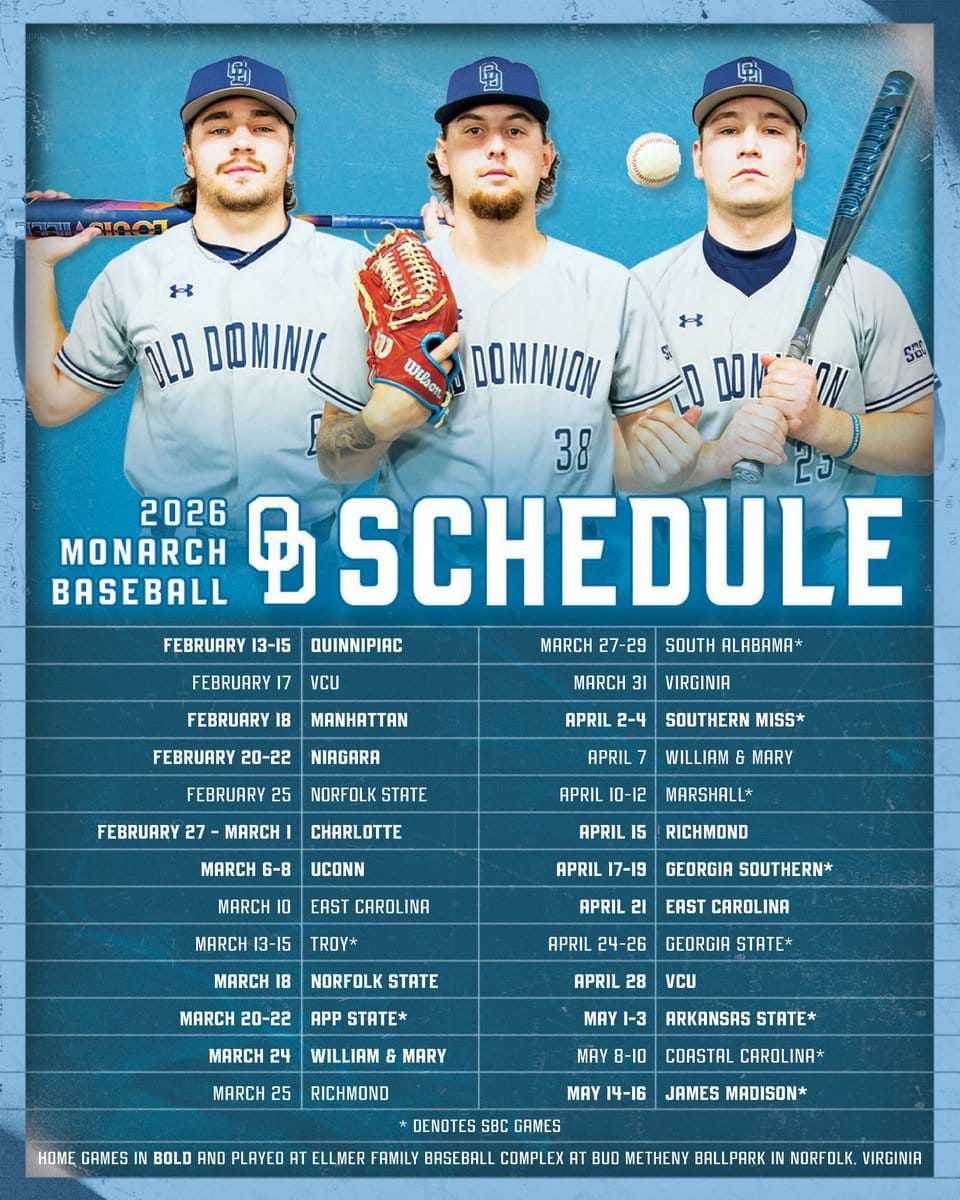 odu baseball schedule 2026