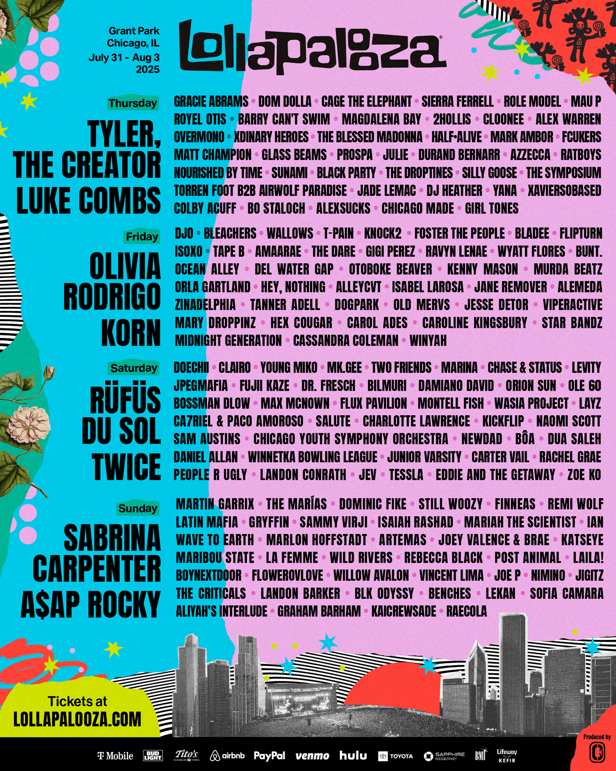 lolla schedule 2026